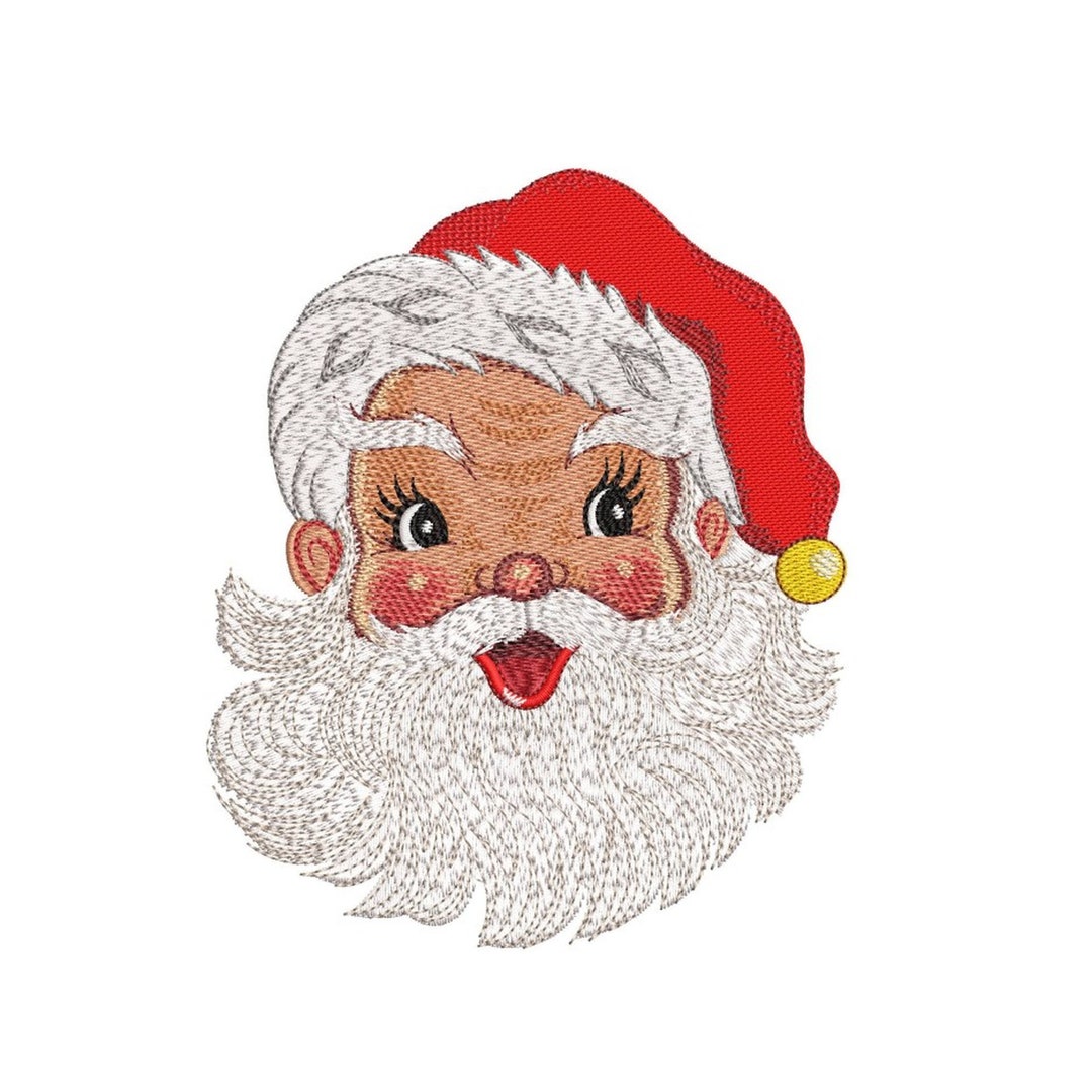 Santa Embroidery Design, Merry Christmas Embroidery File, 2 Sizes ...