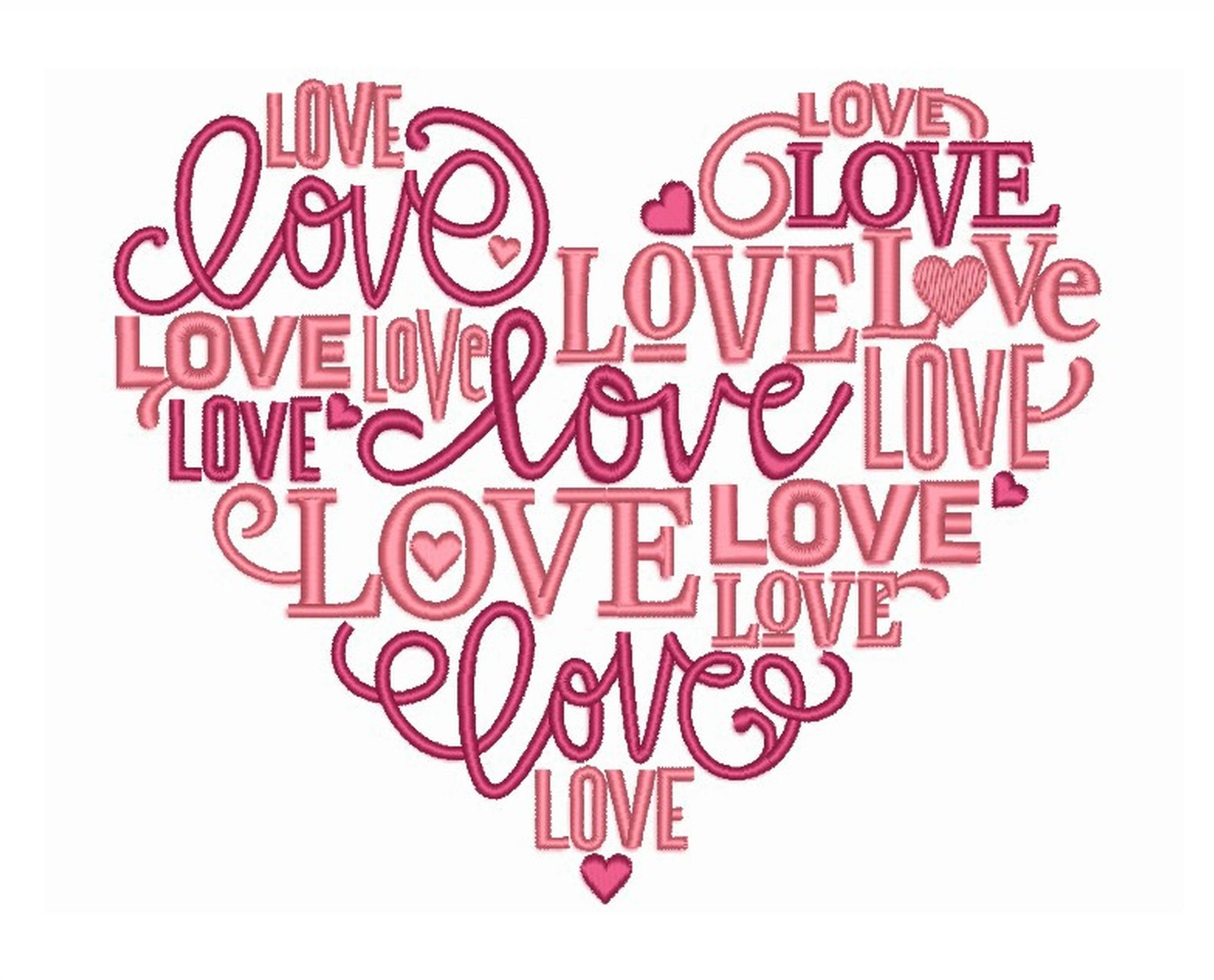 Love Heart Embroidery Design - Etsy
