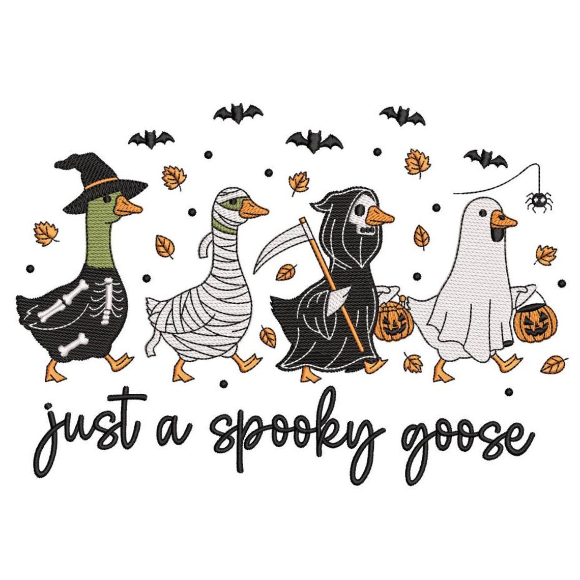 Spooky Goose Ghost Mummy Pumpkin Witch Bat Spider Halloween Machine ...
