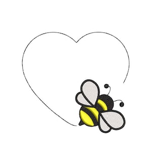 Bee Embroidery Design, 4 Sizes - Etsy