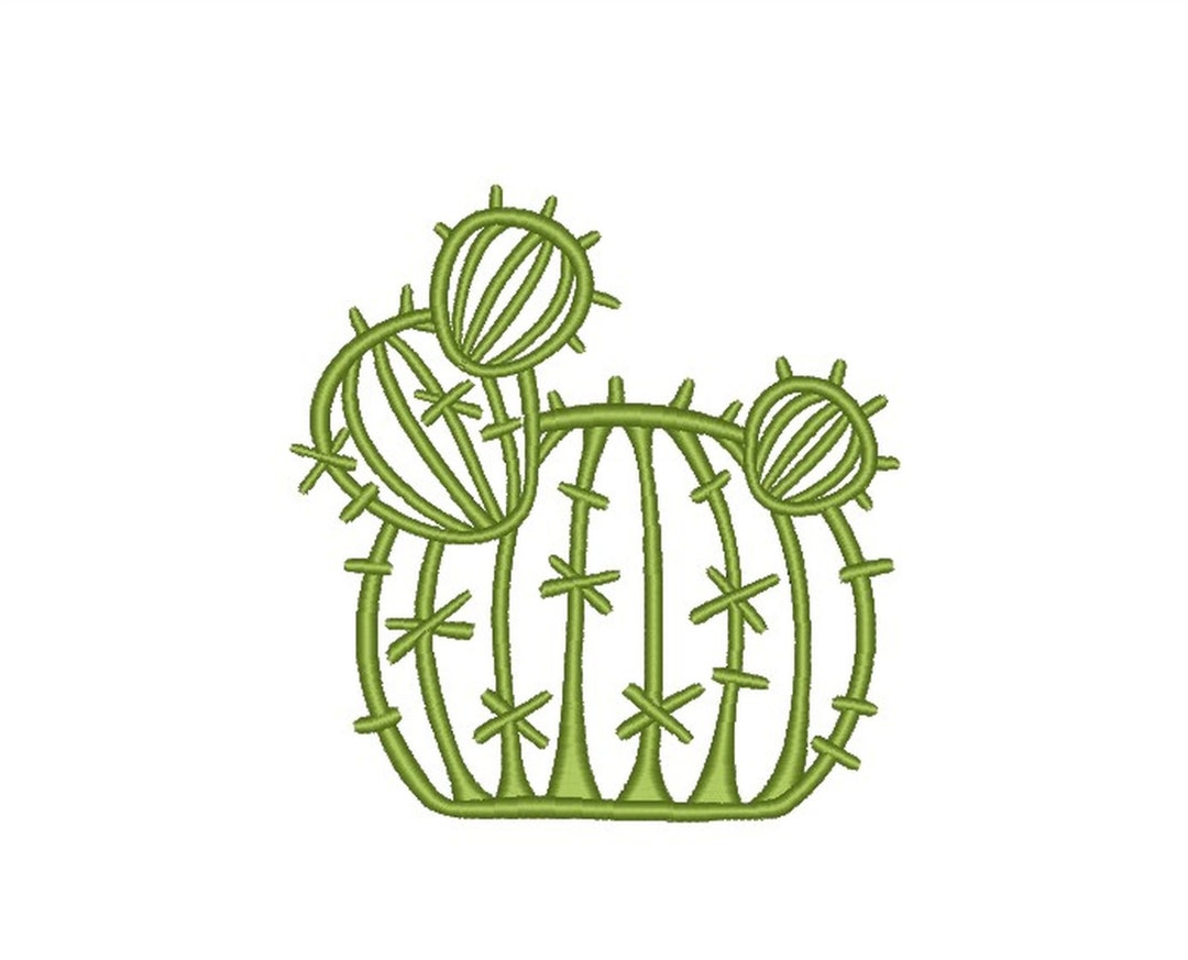 Cactus Embroidery Design - Etsy