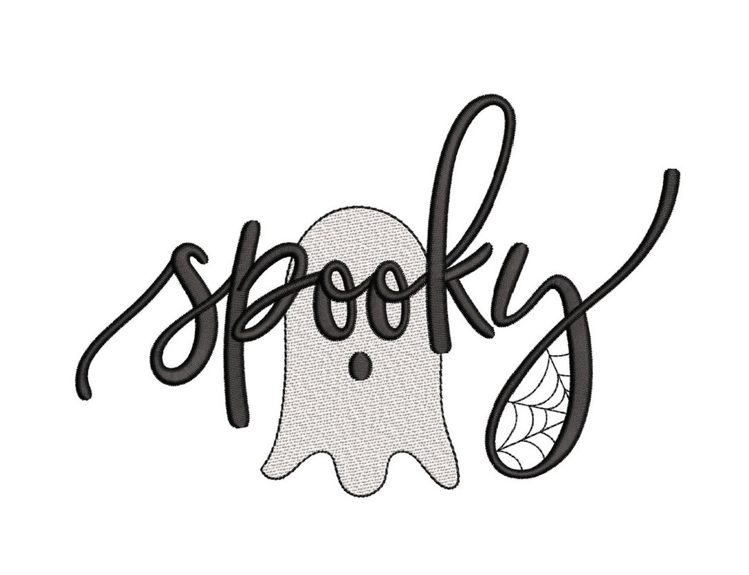Spooky Embroidery Design, Halloween Embroidery Design, 4 Sizes - Etsy