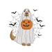 Dog Ghost Embroidery Design, Halloween Ghost Puppy Paw Machine ...