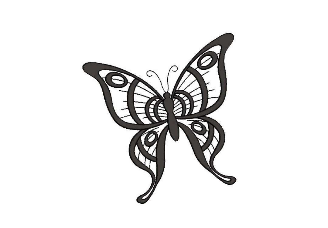 Butterfly Embroidery Design, 4 Sizes, Instant Download - Etsy