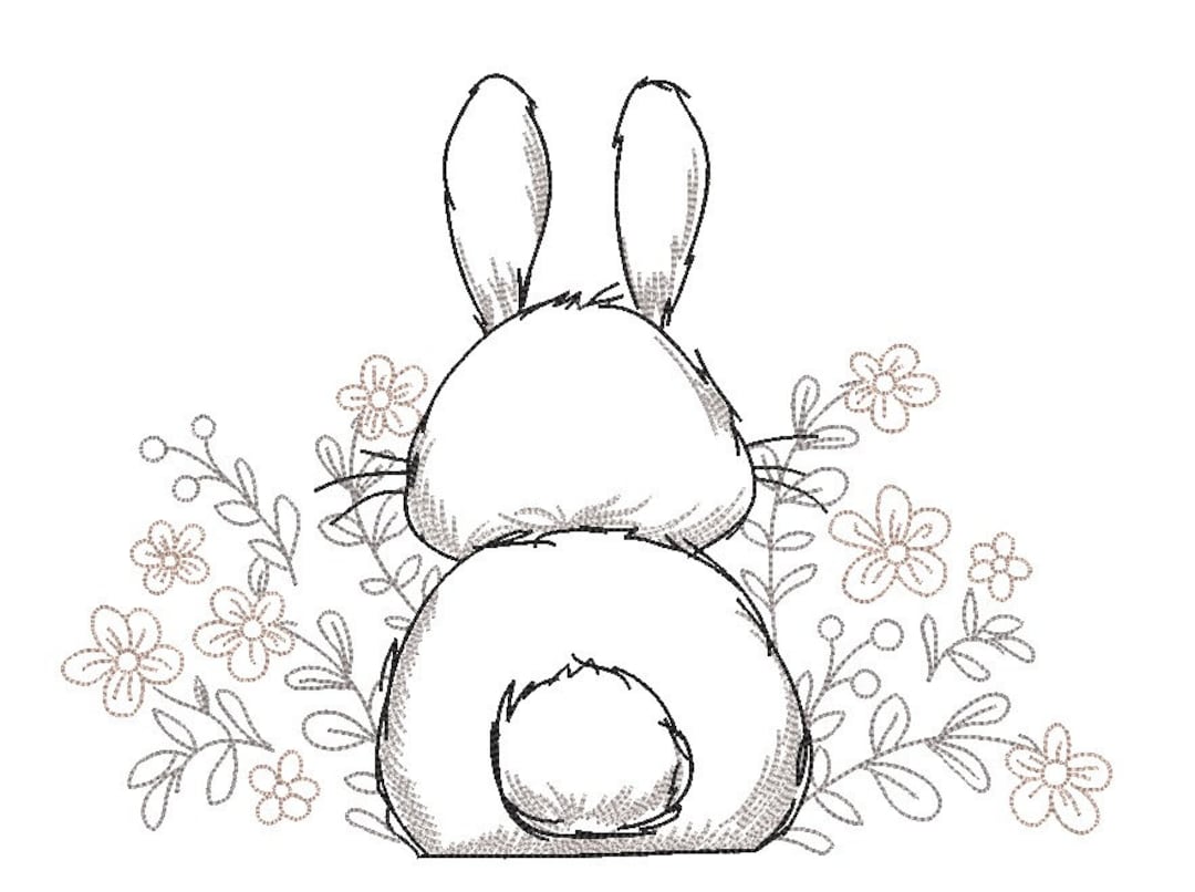 Easter Bunny Embroidery Design, 3 Sizes, Instant Download - Etsy