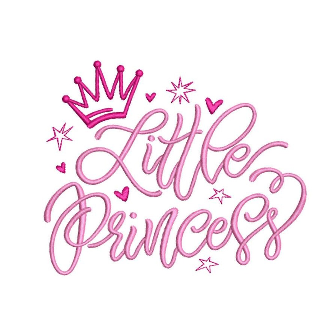 Little Princess Rose Crown Embroidery Design, 4 Sizes, Instant Download ...