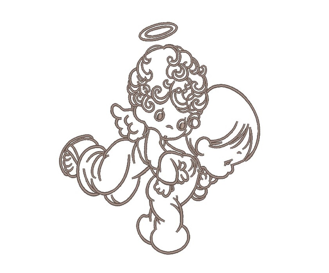 Little Angels Embroidery Design Instant Download | Etsy