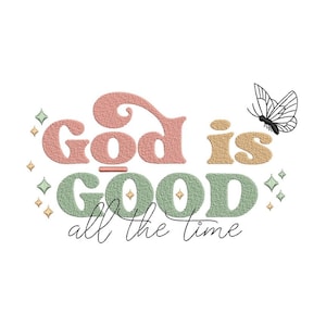 God is Good Embroidery Design, 3 Sizes, Instant Download - Etsy