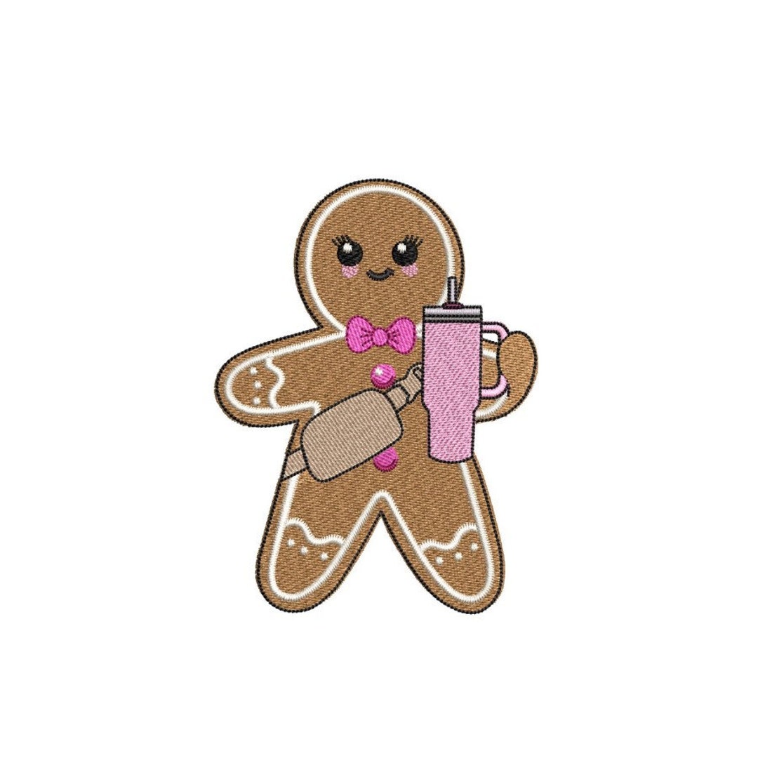 Gingerbread Girl Embroidery Design, 4 Sizes, Instant Download - Etsy