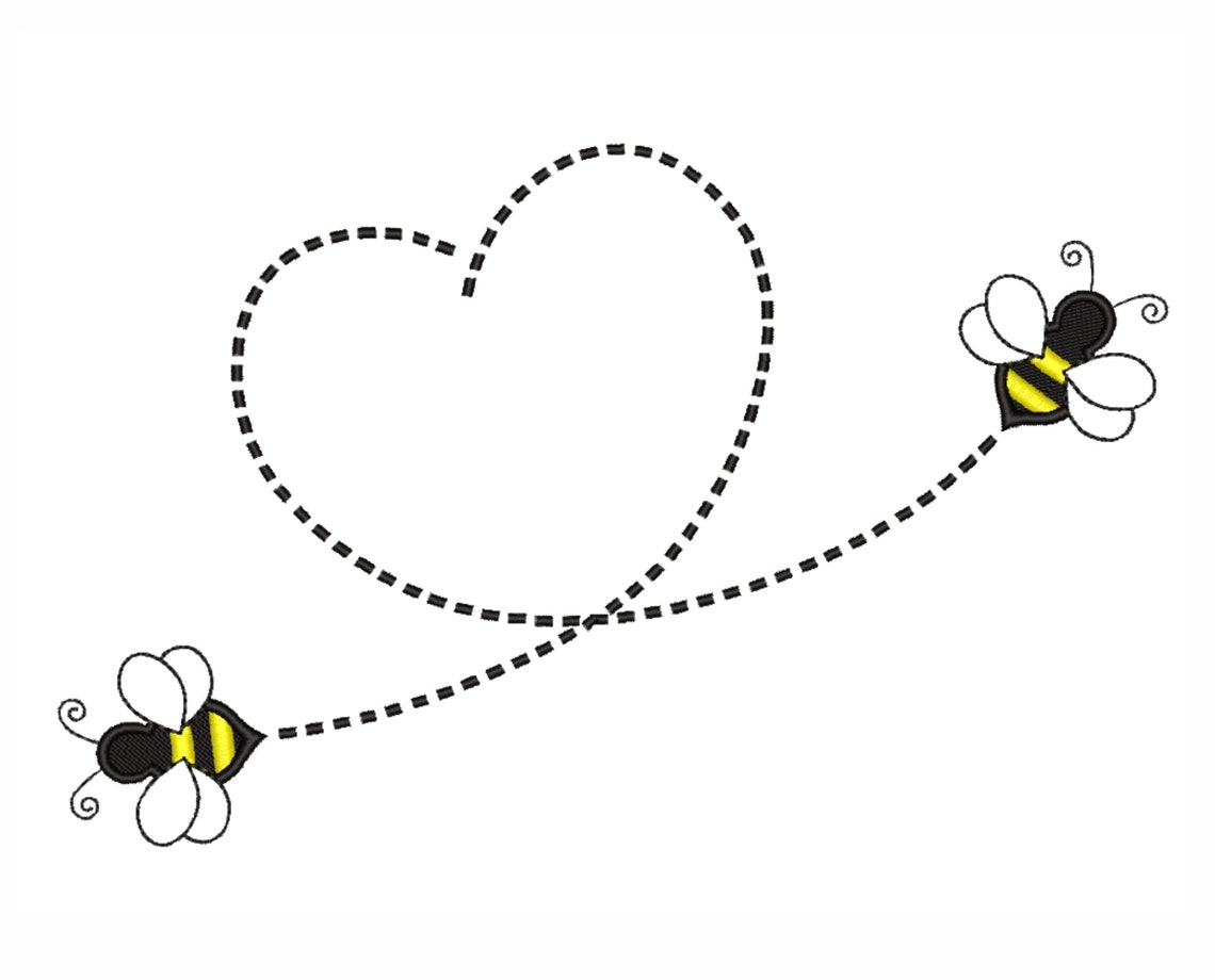 Bee Embroidery Design - Etsy