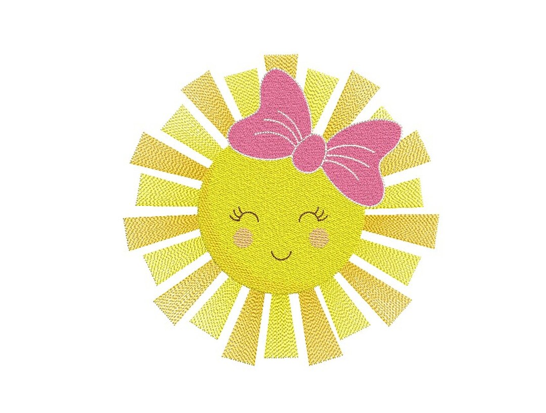 Sun Embroidery Design, 3 Sizes, Instant Download - Etsy