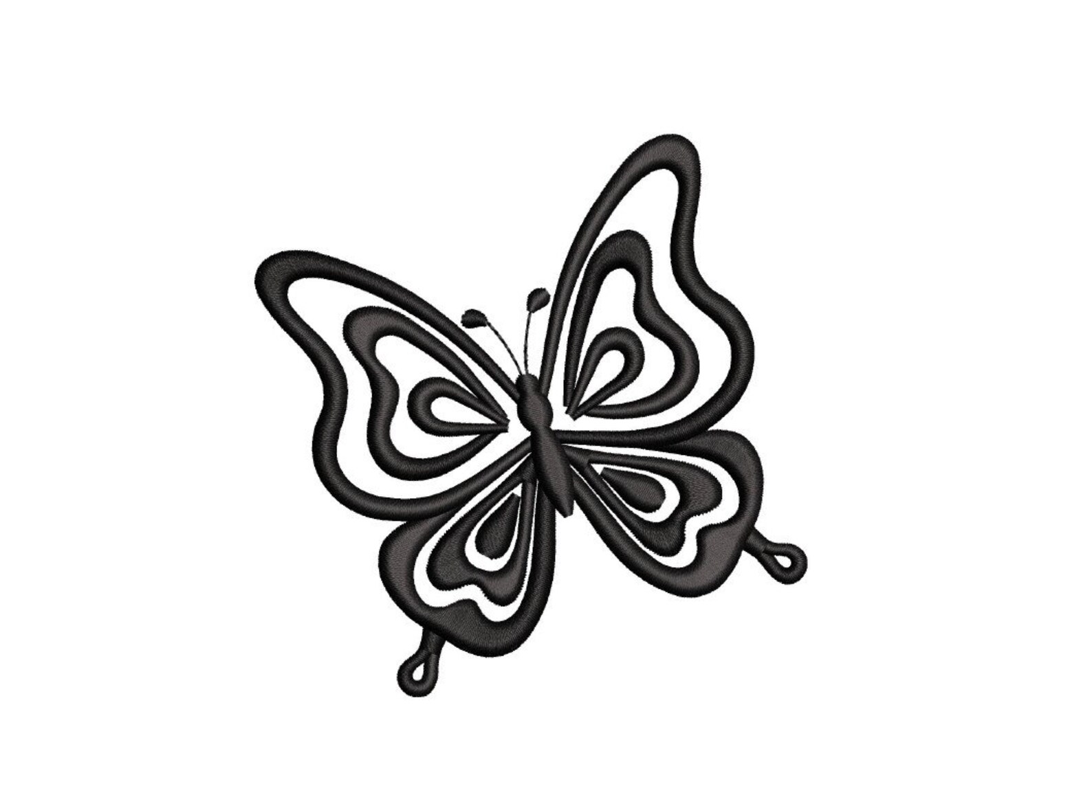 Butterfly Embroidery Design 4 Sizes Instant Download | Etsy