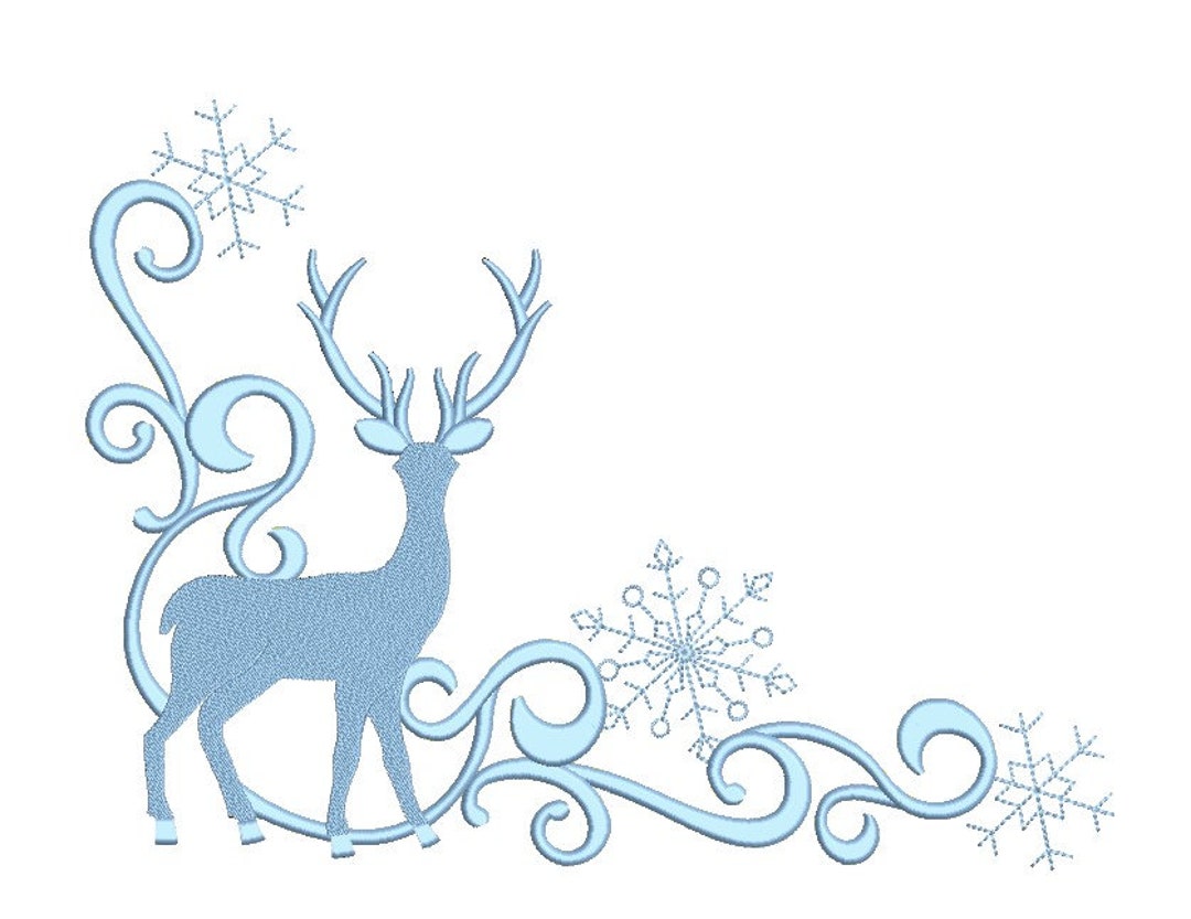 Christmas Deer Embroidery Design - Etsy