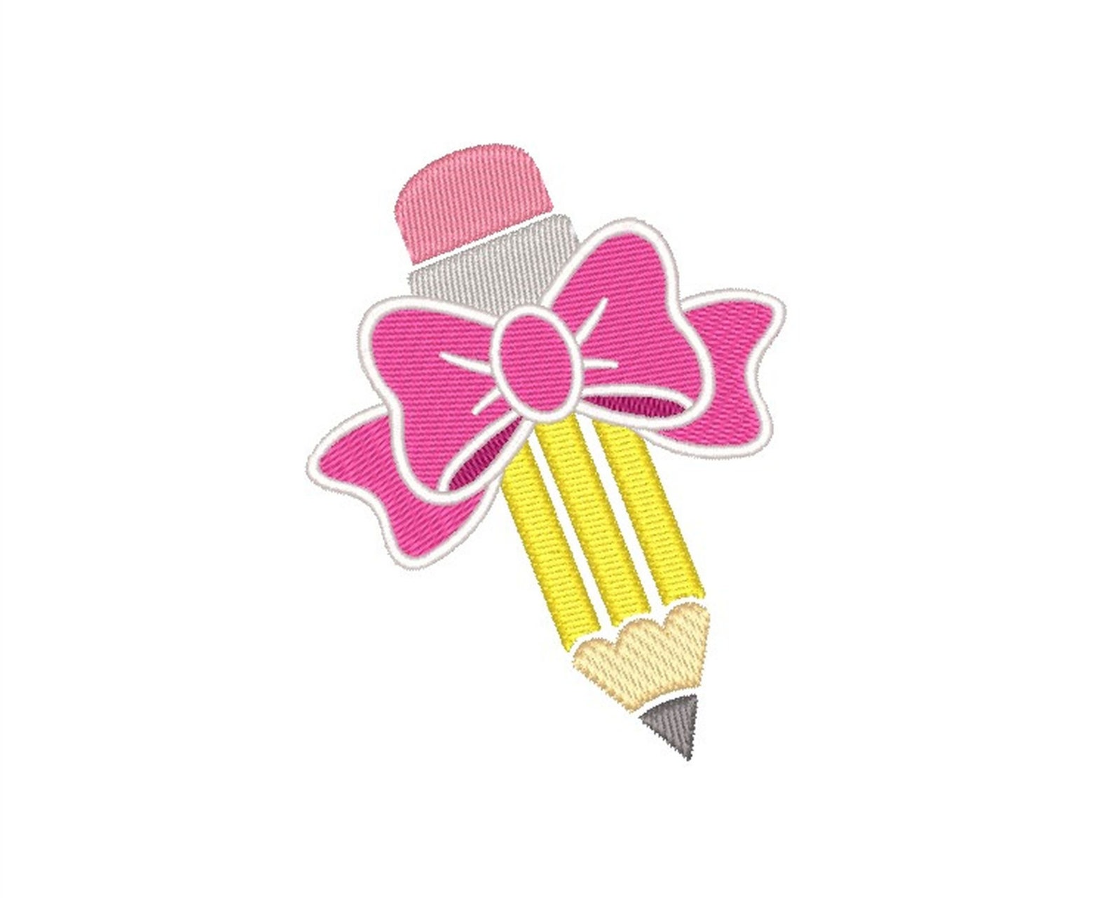 Pencil Embroidery Design, Back to School Embroidery File - Etsy