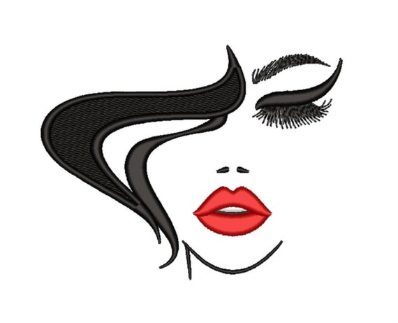 Woman Embroidery Design | Etsy