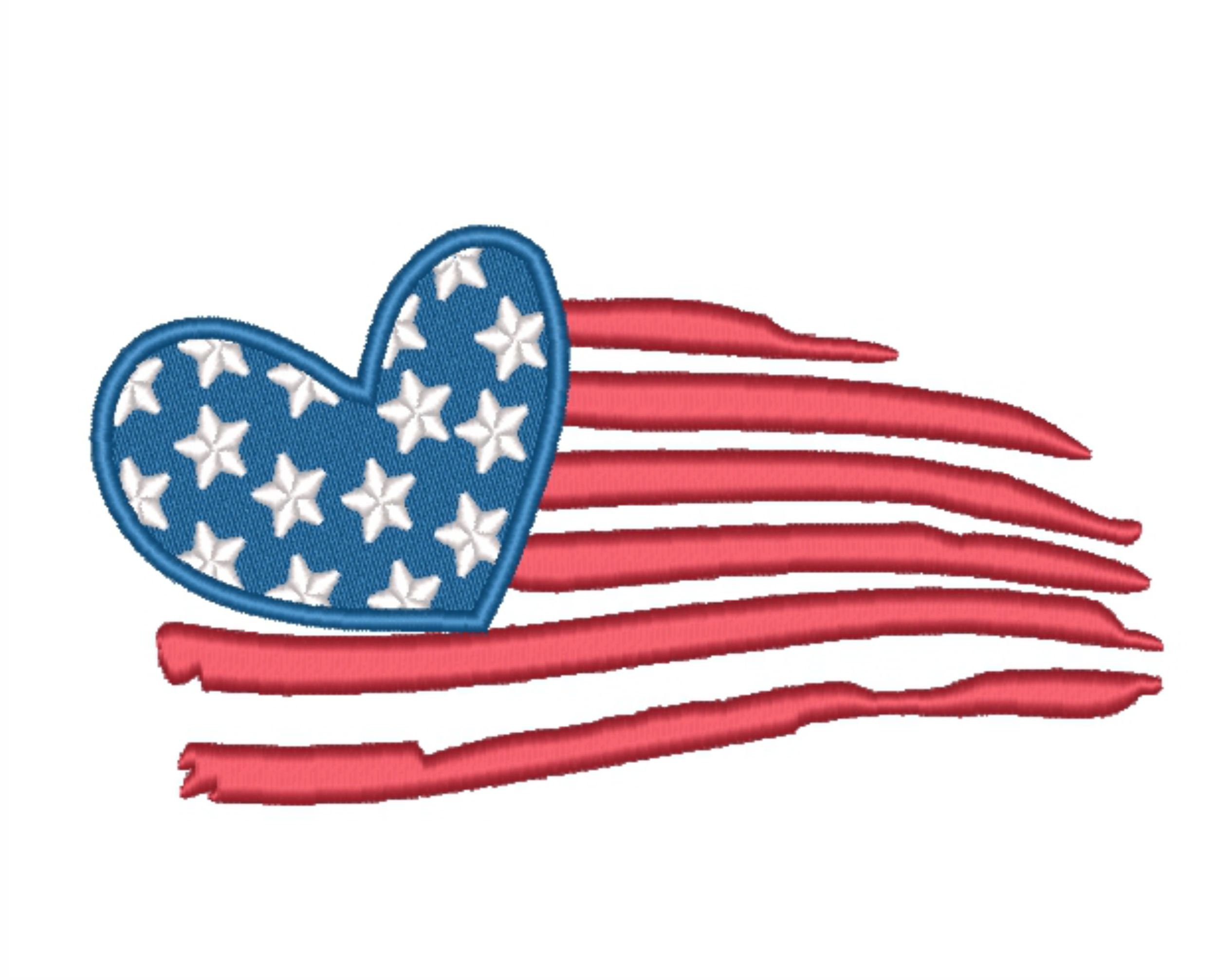 American Flag Embroidery Design - Etsy