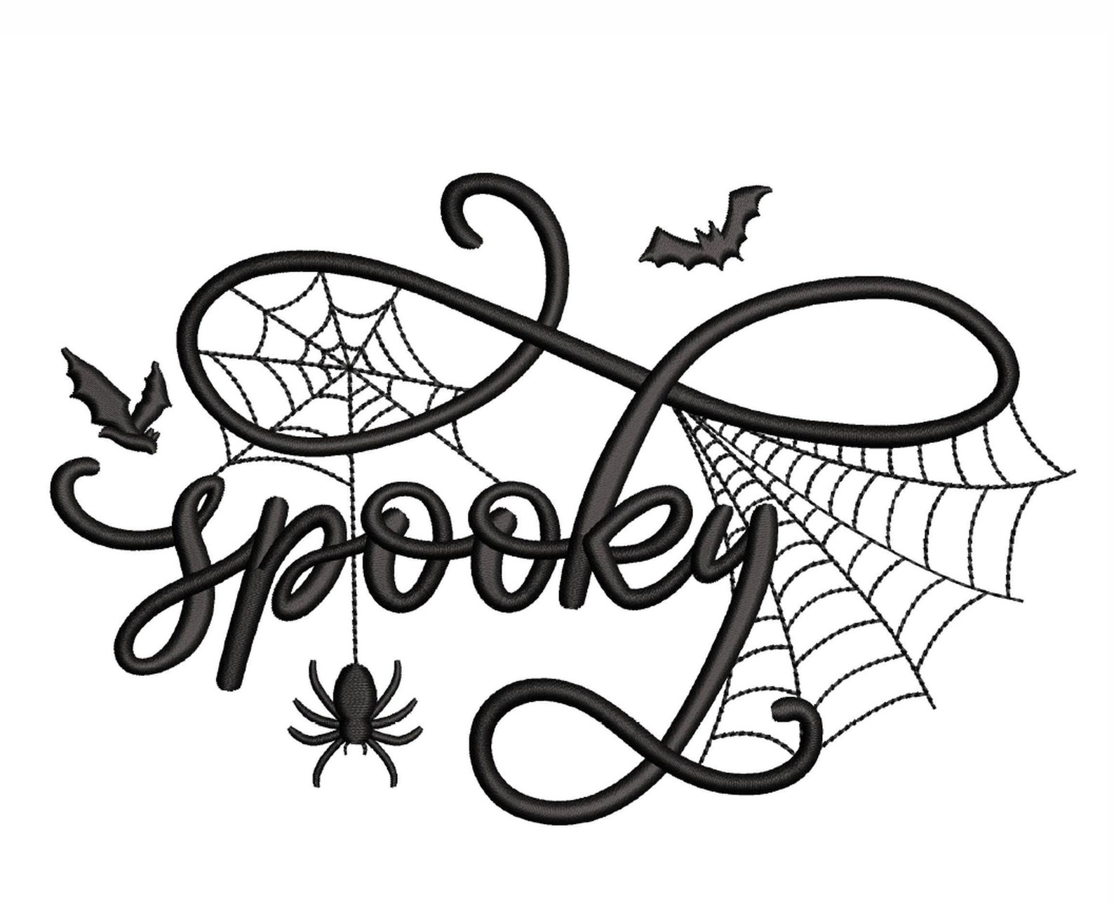 Spooky Embroidery Design Halloween Embroidery File | Etsy