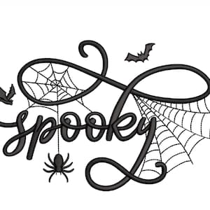 Spooky Embroidery Design, Halloween Embroidery File - Etsy