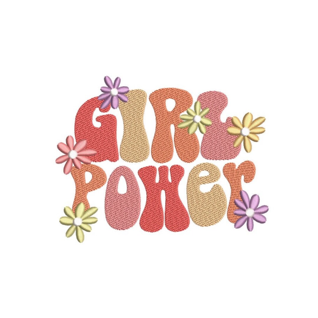Girl Power Embroidery Design, 4 Sizes, Instant Download - Etsy