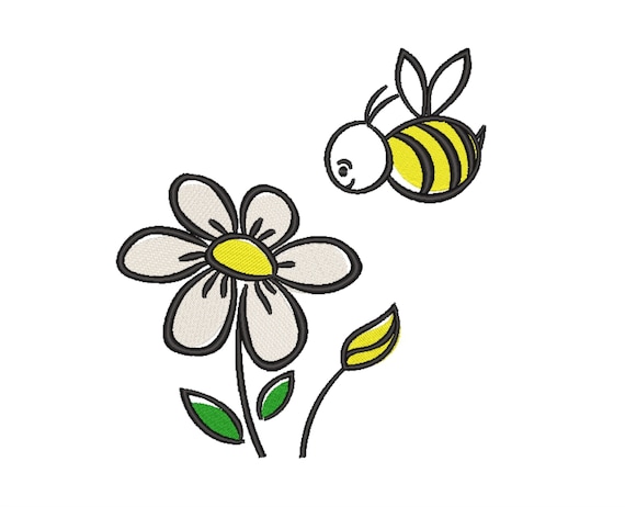 Bee Embroidery Design | Etsy