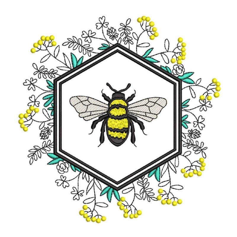 Bee Embroidery - Etsy