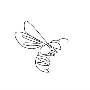 Bee Embroidery Design - Etsy