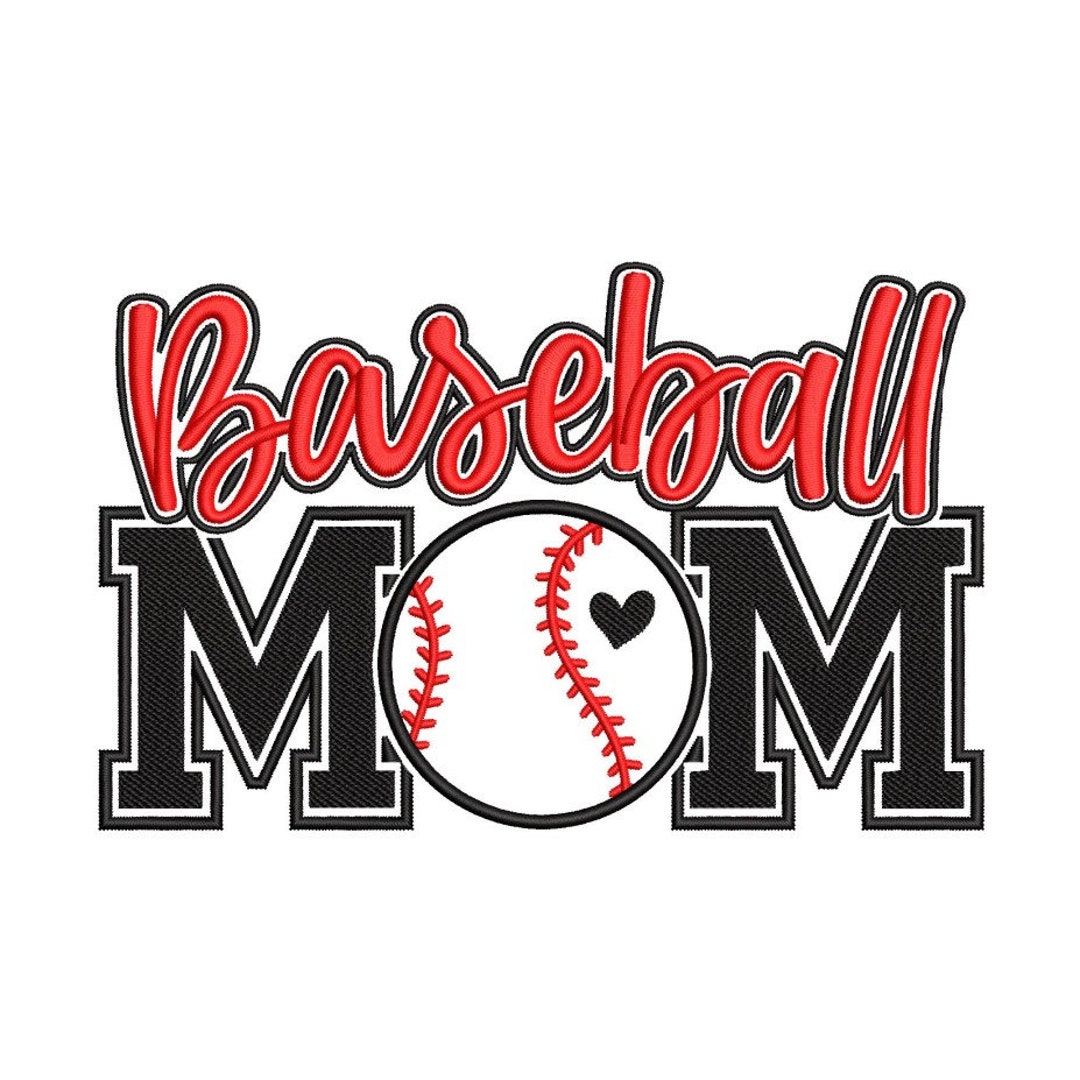 Baseball Mom Embroidery Design, 3 Sizes - Etsy