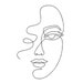One Line Face Embroidery Design - Etsy