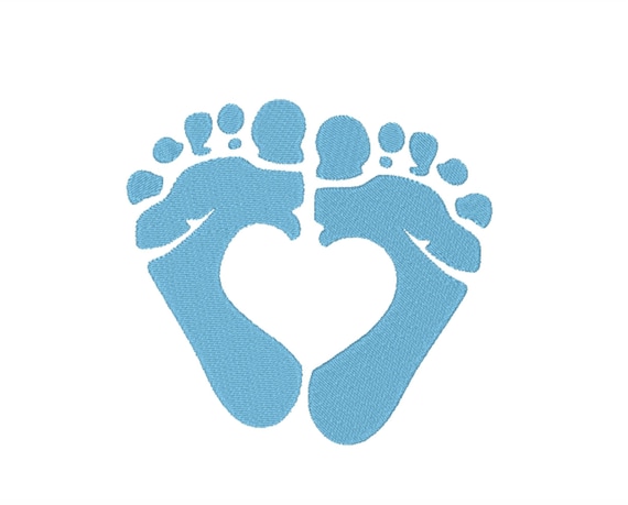 Baby Foot Embroidery Design - Etsy