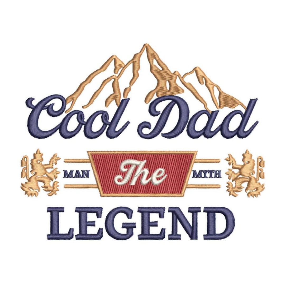 Cool Dad Father's Day Machine Embroidery Design, 3 Sizes, Instant ...