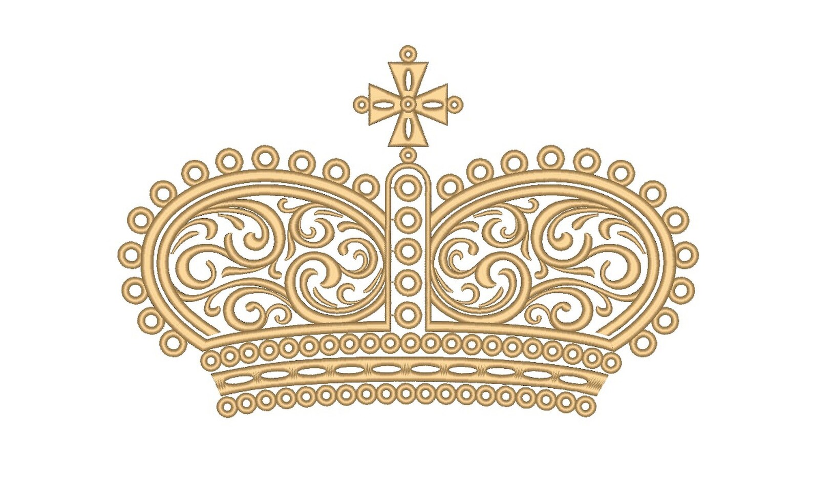 Crown Embroidery Design 2 Sizes Instant Download - Etsy