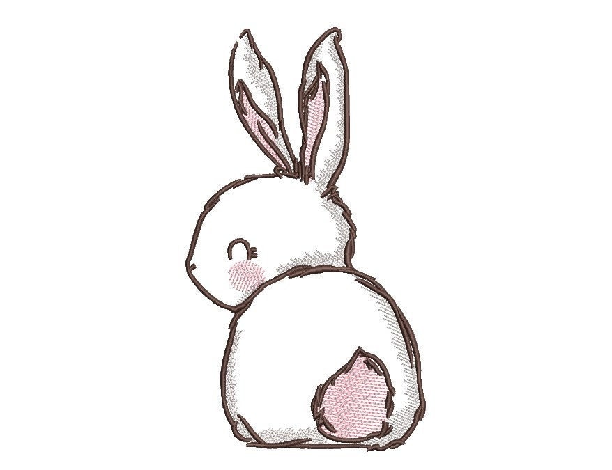 Easter Bunny Embroidery Design 3 Sizes Instant Download - Etsy