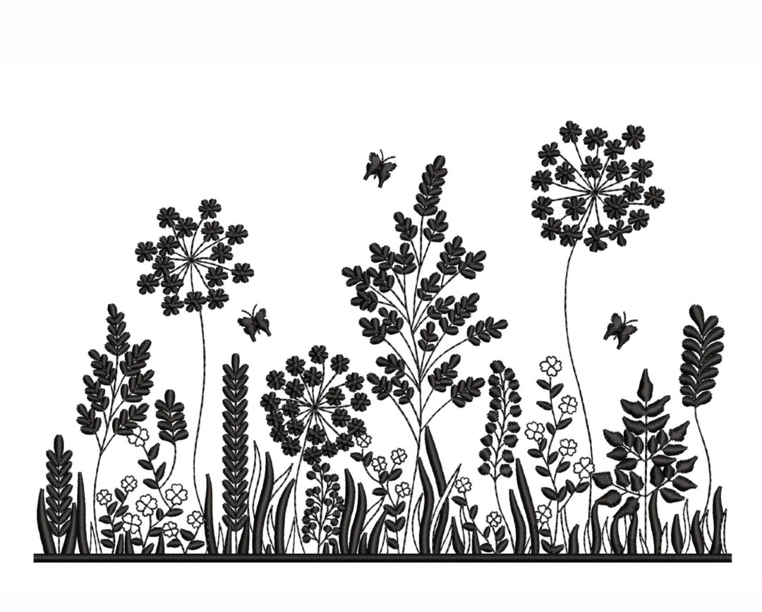 Meadow Embroidery Design - Etsy