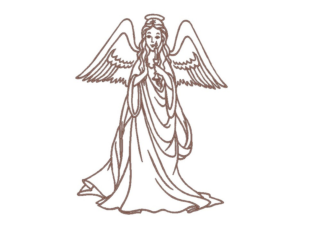 Angel Embroidery Design, Instant Download - Etsy