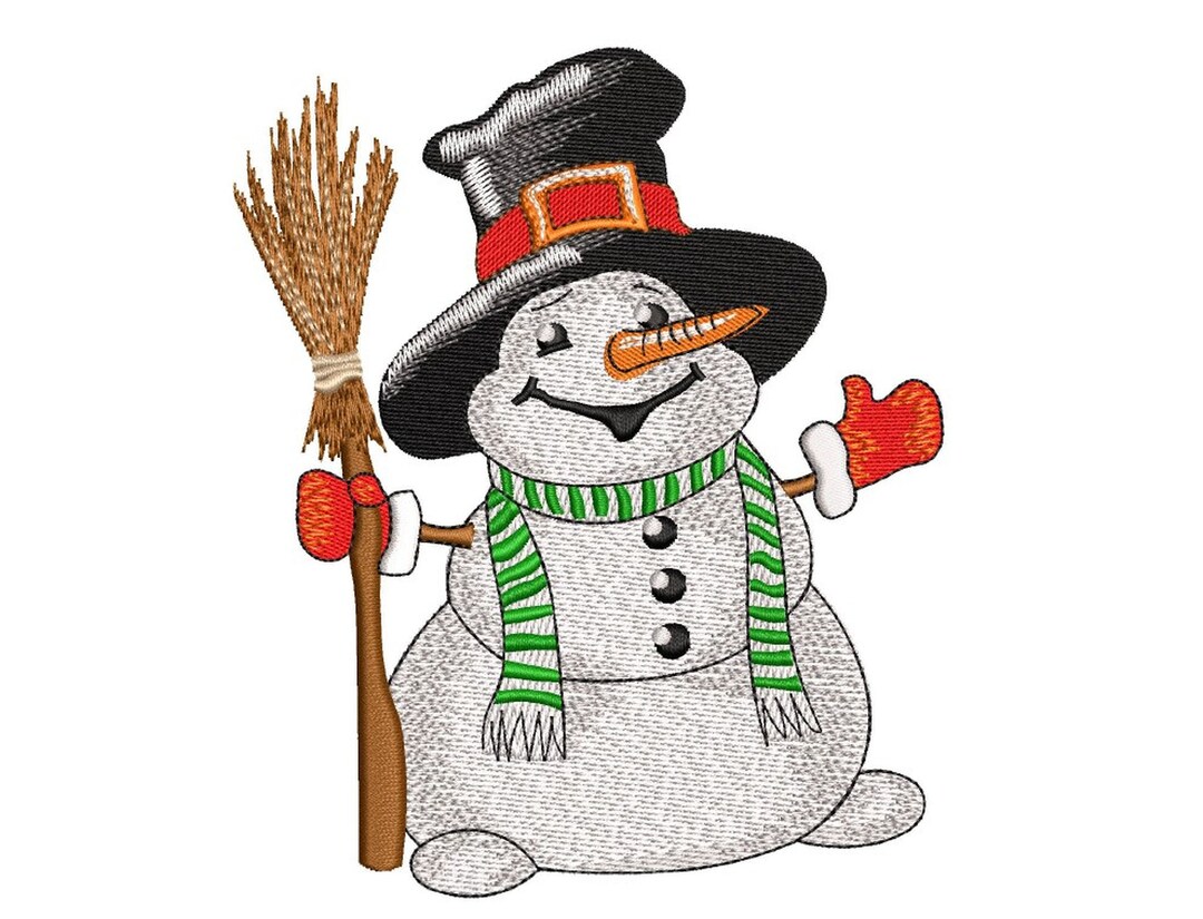 Snowman Embroidery Design, 3 Sizes, Instant Download - Etsy