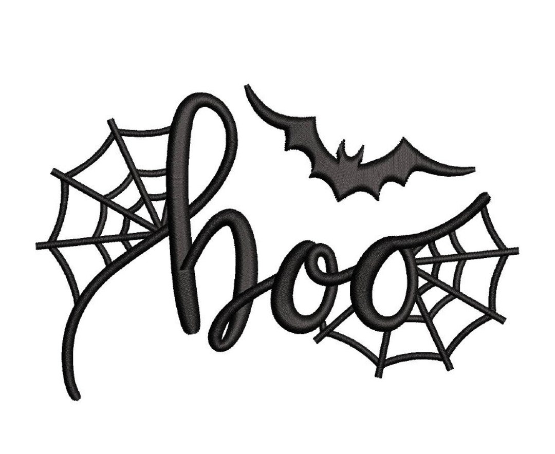 Halloween Boo Embroidery Design, 4 Sizes, Instant Download - Etsy