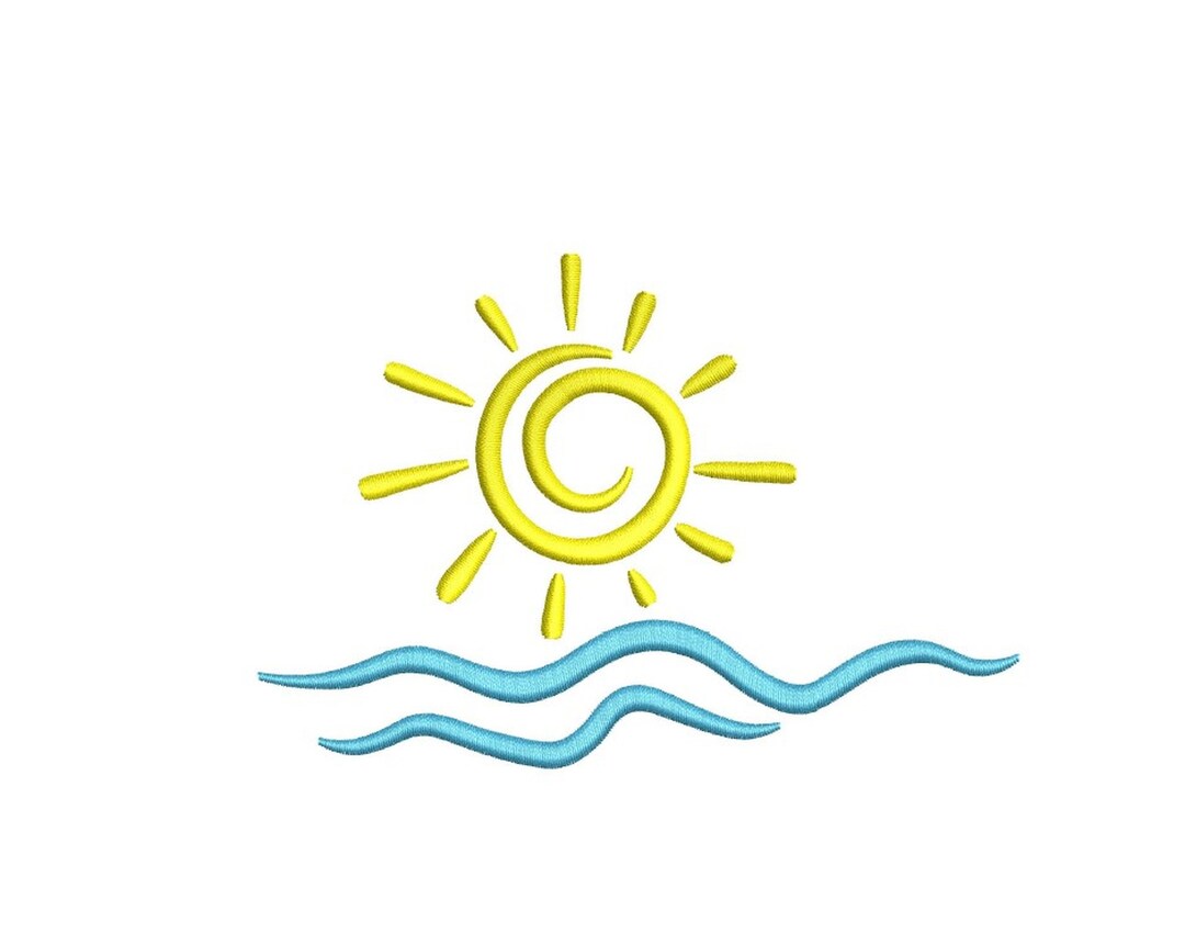 Sun Embroidery Design, 4 Sizes, Instant Download - Etsy
