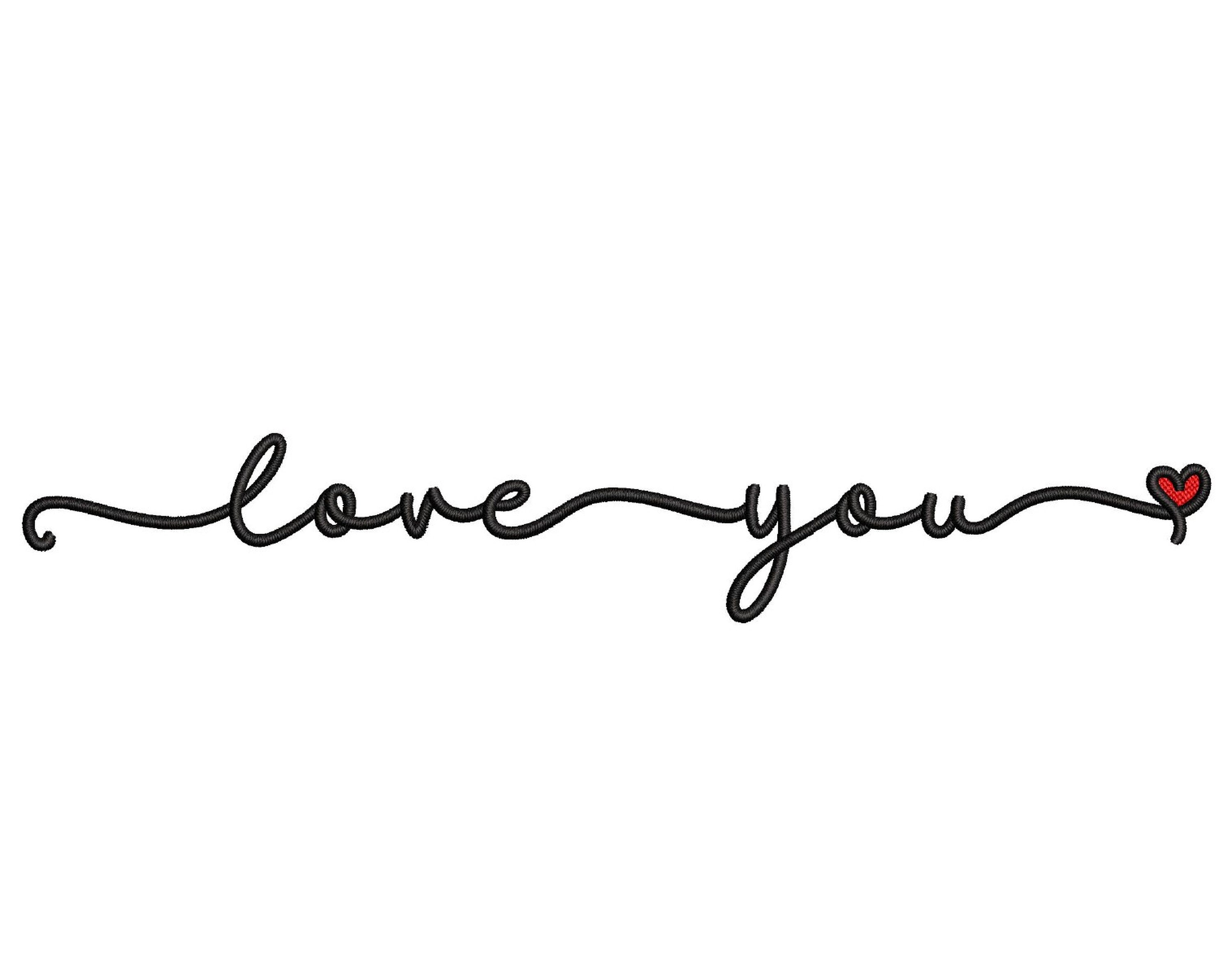 Love Embroidery Design, 5 Sizes, Instant Download - Etsy