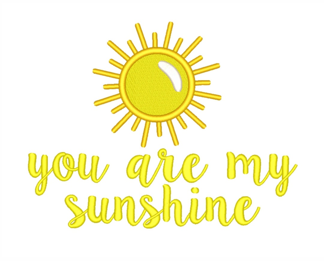 Sunshine Embroidery Design - Etsy