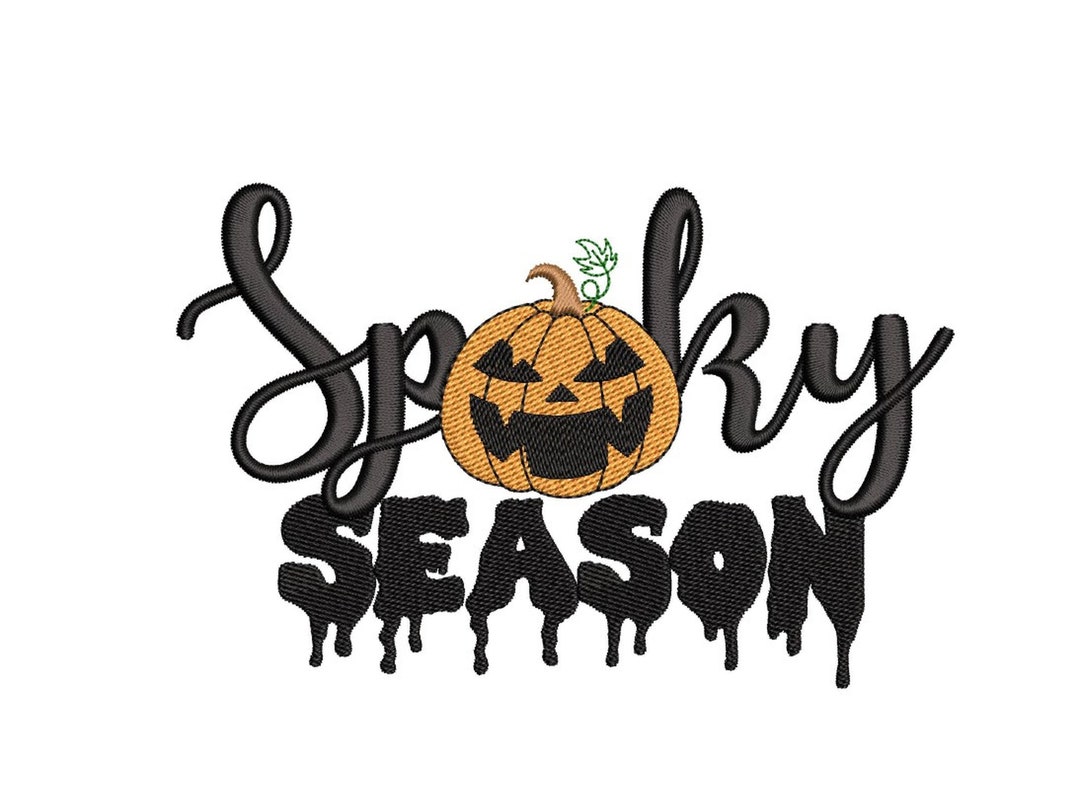 Spooky Season Embroidery Design, 3 Sizes - Etsy