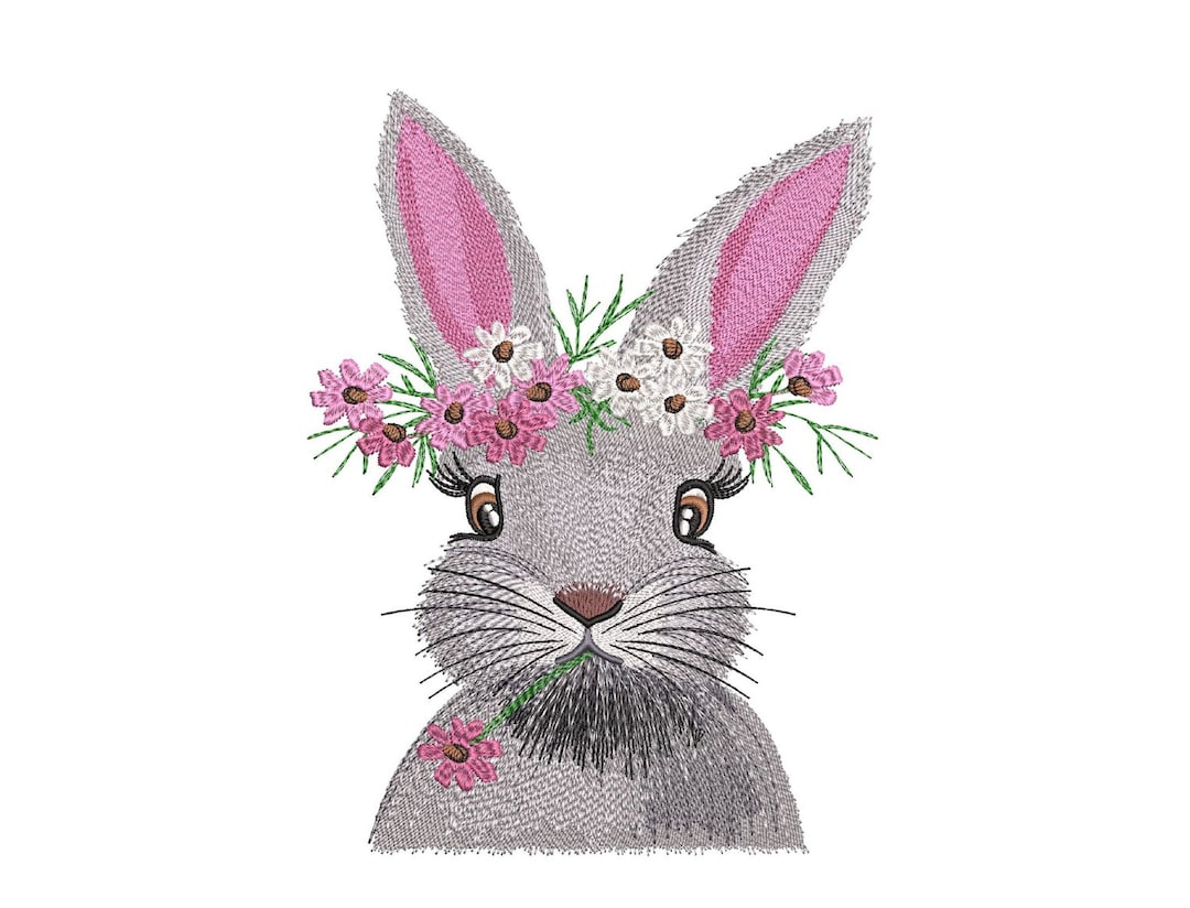 Easter Bunny Embroidery Design, 4 Sizes, Instant Download - Etsy
