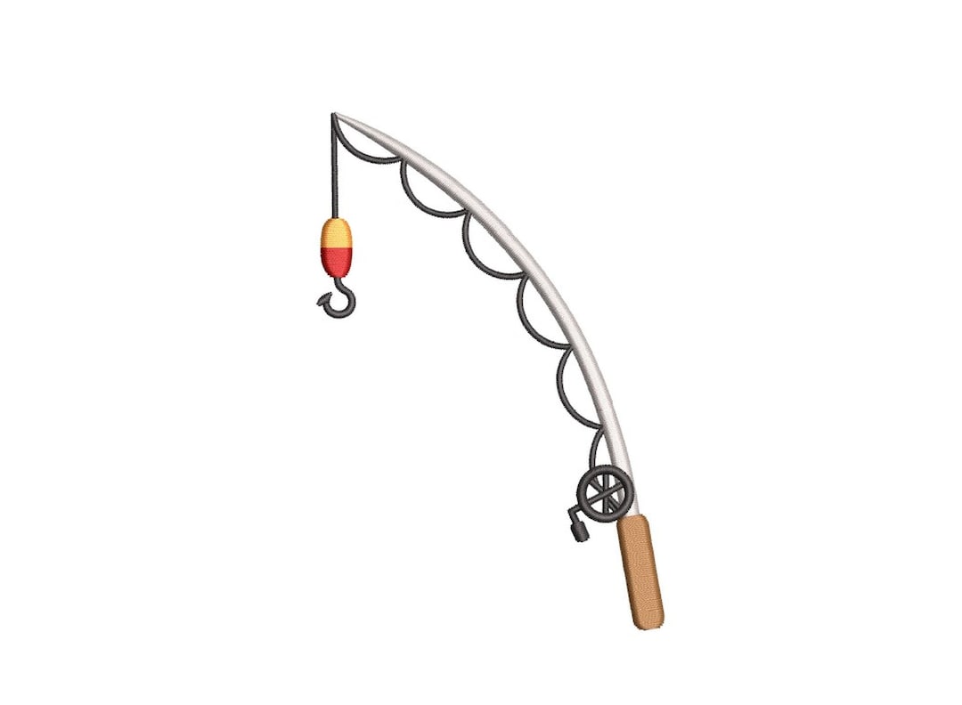 Fishing Rod Embroidery Design, 3 Sizes, Instant Download - Etsy
