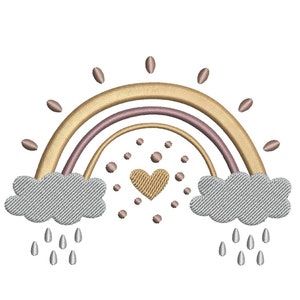 Rainbow Embroidery Design, 4 Sizes - Etsy