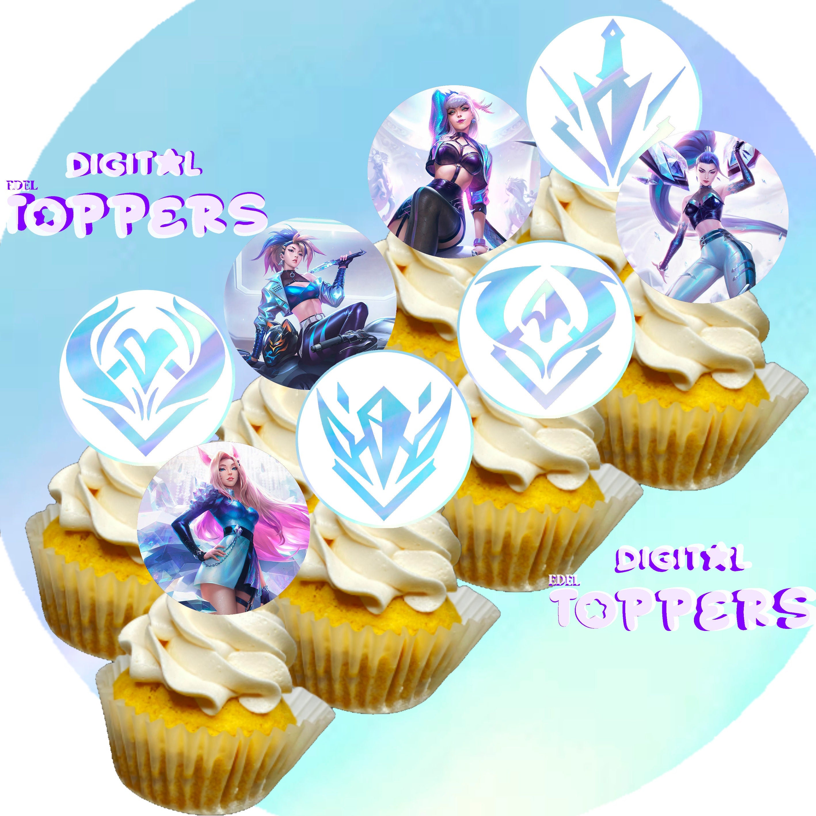 K/da all out kda toppers cake akali ahri evelynn kaisa party league of ...