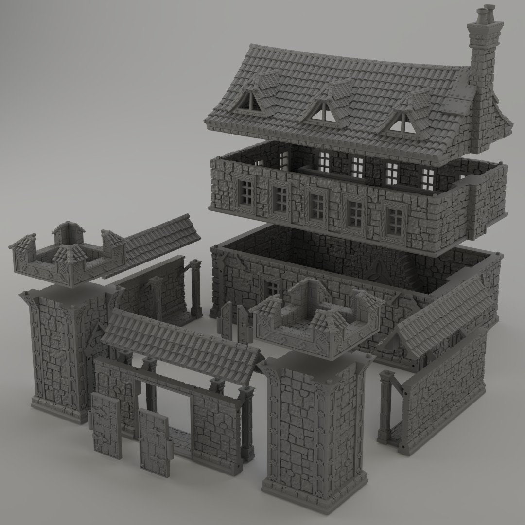 Dwarven Barracks Scatter Terrain Tabletop Gaming Dnd 3D Print 32/28/20 ...