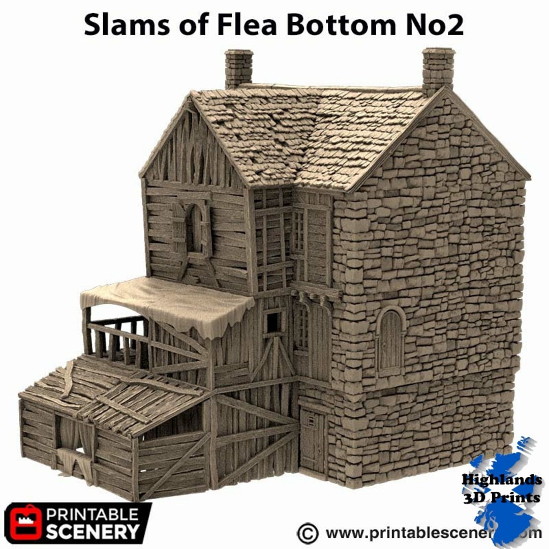 Slums of Flea Bottom No2 Scatter Terrain Tabletop Gaming Dnd 3D Print ...