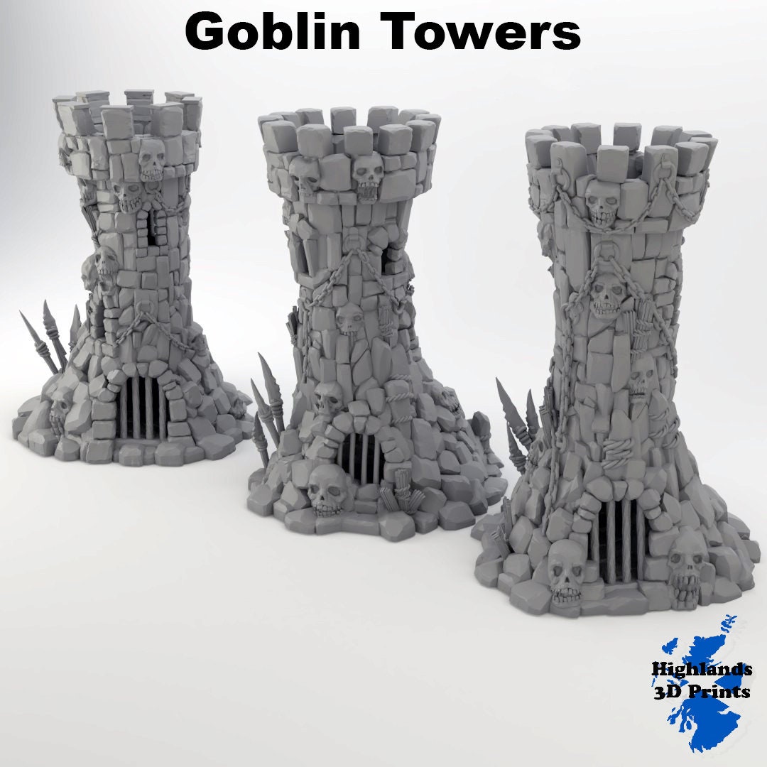 Goblin Guard Towers Scatter Terrain Tabletop Gaming Dnd 3D Print 32/28 ...