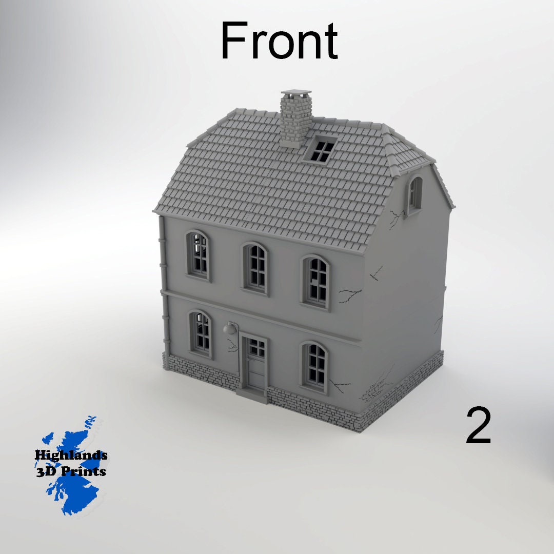 German Border Houses WW2 Building Terrain Tabletop Gaming 3D Print 32 ...