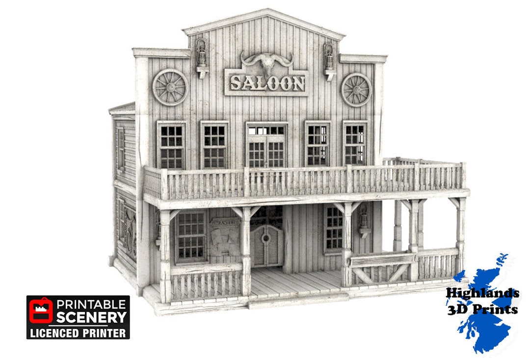 Wild West Saloon Scatter Terrain Tabletop Gaming Dnd 3D Print 32/28/20 ...