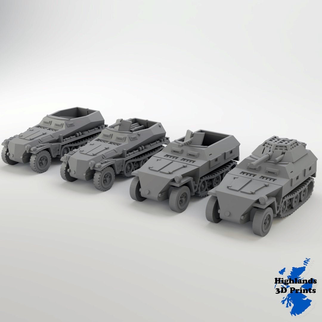 SDKFZ 250 Half Track WW2 Tabletop Gaming 3D Print 32/28/20/15/10 - Etsy UK